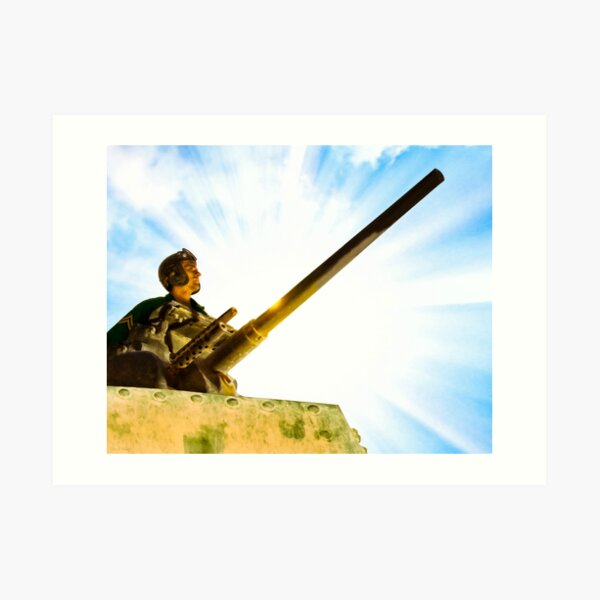 "Vintage World War II Army Tank Commander" Art Print for Sale by ...