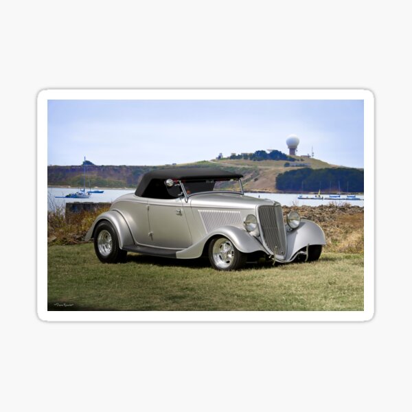 "1934 Ford Roadster 'Silver Bullet'" Sticker for Sale by DaveKoontz ...