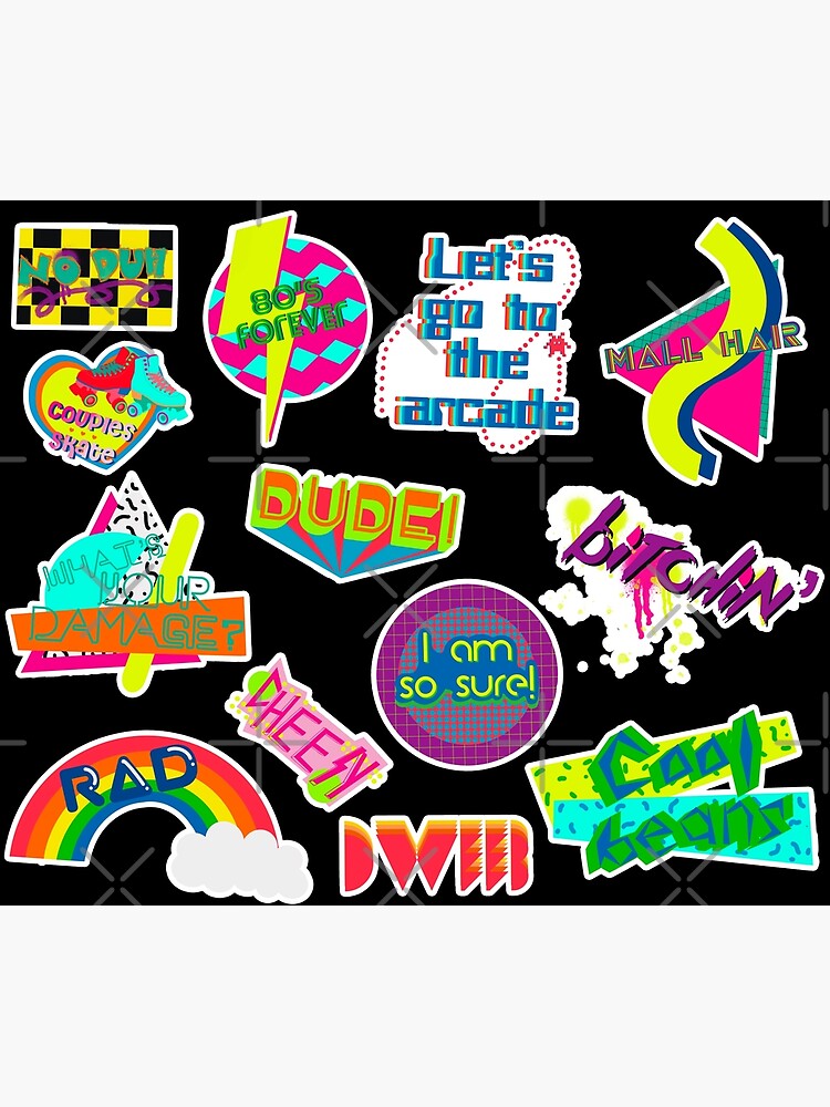"80's Stickers" Poster by jenbucheli | Redbubble