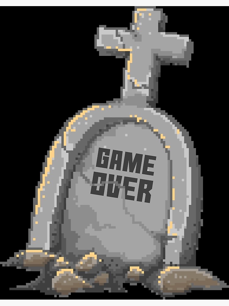 Poster « Game Over, Grave, Pierre tombale, Zombie, Morts-vivants, Jeu ...