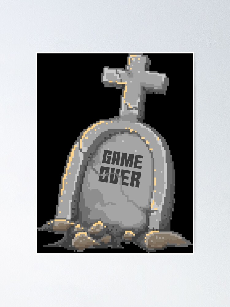 Poster « Game Over, Grave, Pierre tombale, Zombie, Morts-vivants, Jeu ...