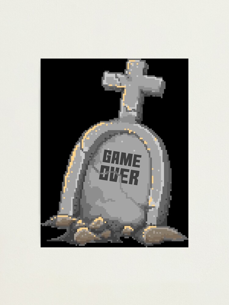 Impression photo « Game Over, Grave, Pierre tombale, Zombie, Morts ...