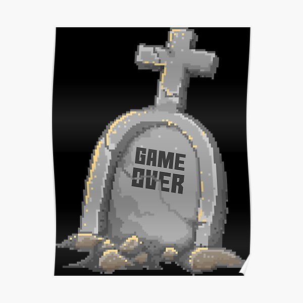 Poster « Game Over, Grave, Pierre tombale, Zombie, Morts-vivants, Jeu ...