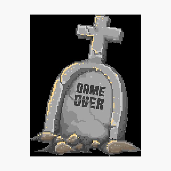 Impression photo « Game Over, Grave, Pierre tombale, Zombie, Morts ...