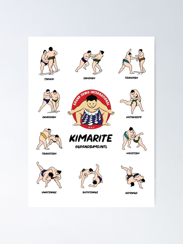 Póster for Sale con la obra «Kimarite ganando técnicas de sumo» de ...