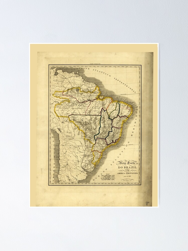 Póster «Mapa de Brasil (1821)» de allhistory | Redbubble