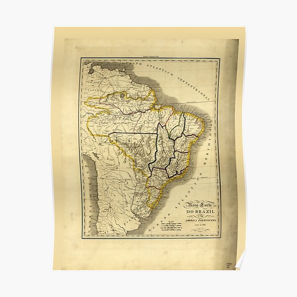 Póster «Mapa de Brasil (1821)» de allhistory | Redbubble