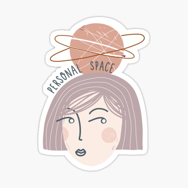 "Personal Space Introvert Girl Collection" Sticker for Sale by ...
