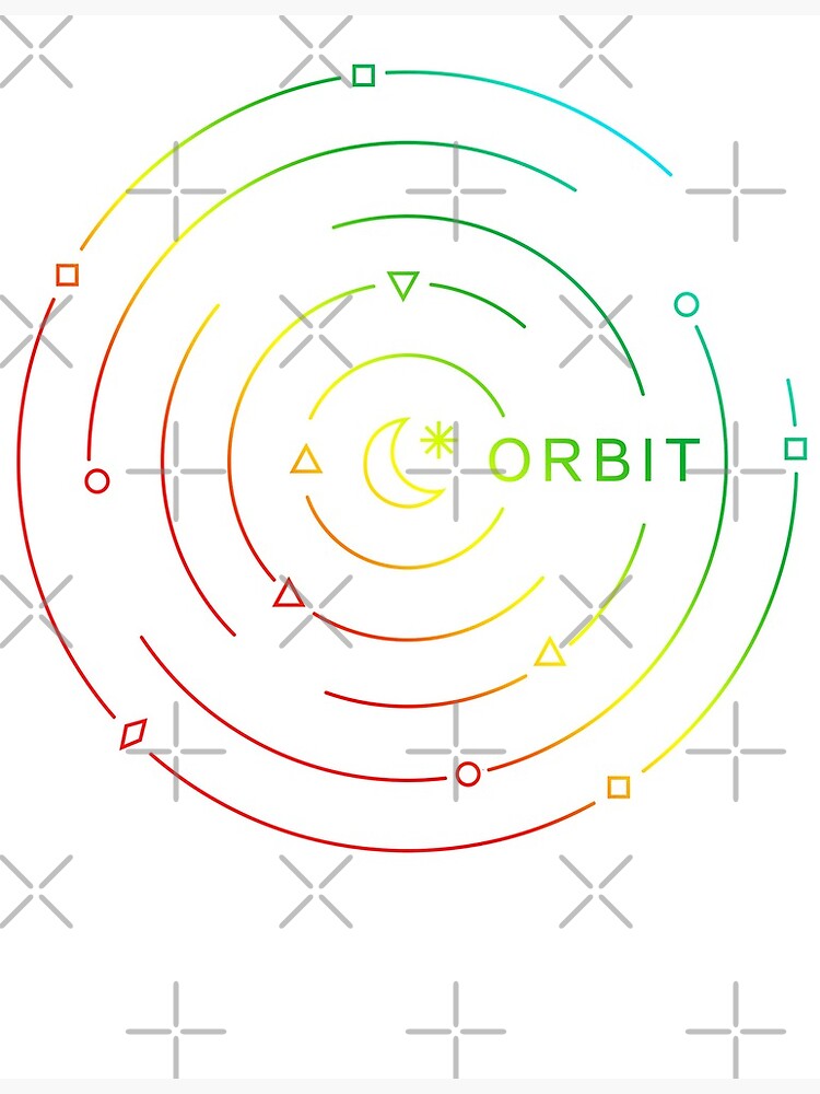 "LOONA Orbit Logo - Rainbow" Art Print by ploboso | Redbubble