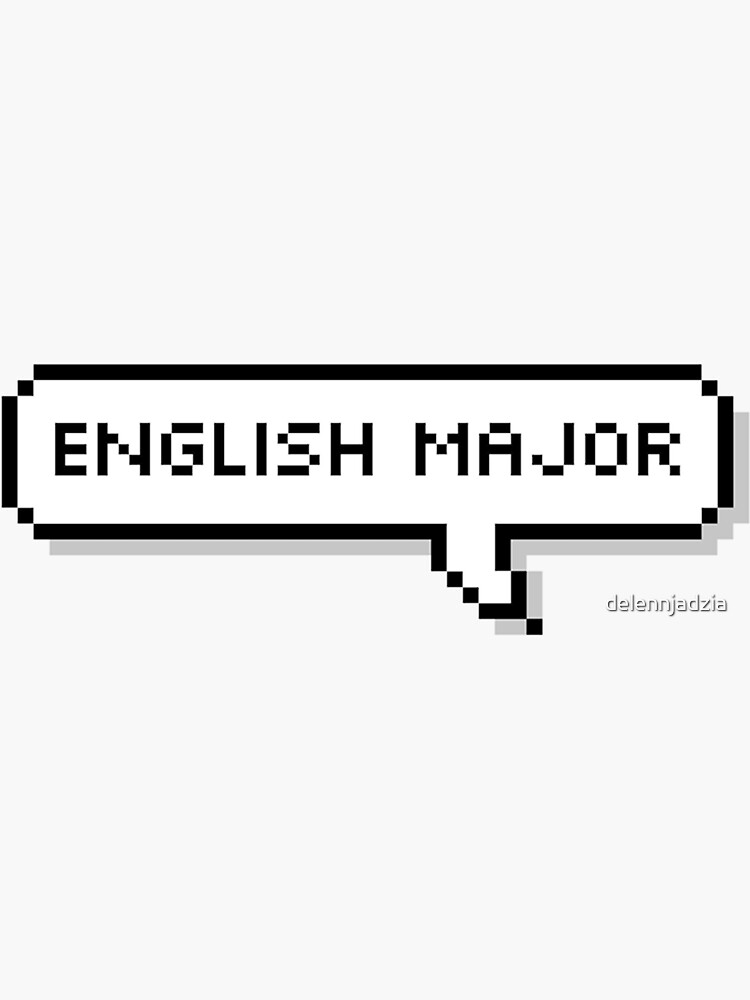 "Pixel Bubble - English Major" Sticker for Sale by delennjadzia | Redbubble