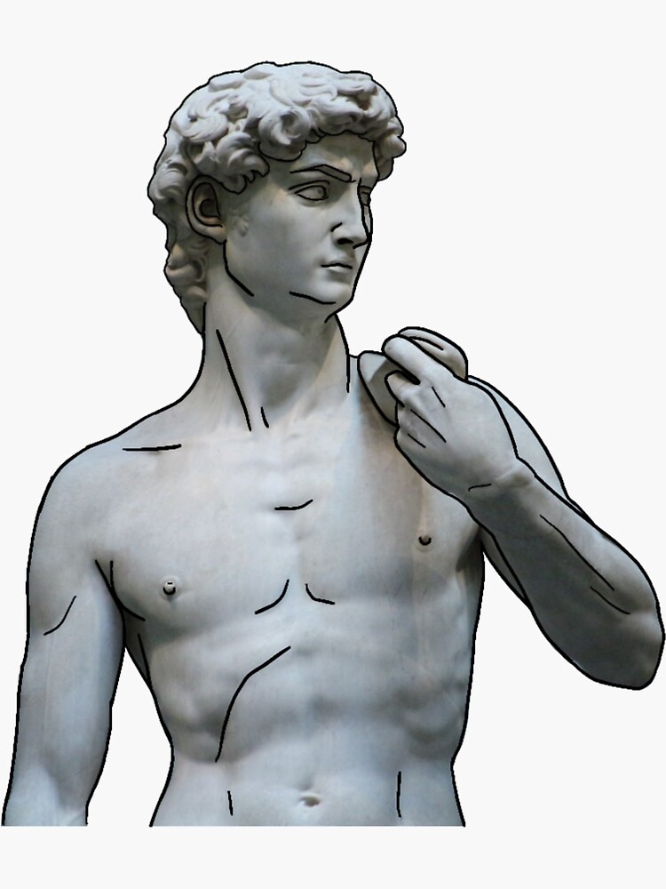 "Statue of David" Sticker for Sale by warriorgail | Redbubble