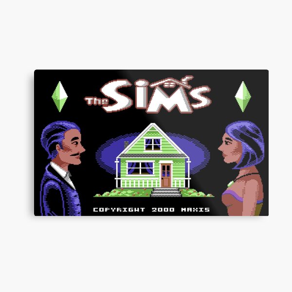Lámina metálica «Maqueta de los Sims Commodore 64» de Malevolentmask ...