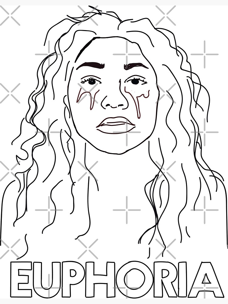 "Rue Euphoria Sketch" Sticker for Sale by highkeyart | Redbubble