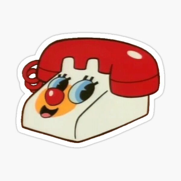 "cute retro phone" Sticker by Pennycoolcat | Redbubble