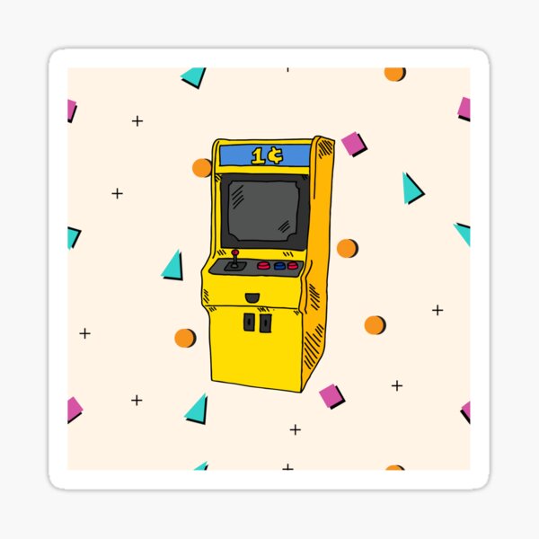"80s Retro Arcade " Sticker by csuclothing | Redbubble