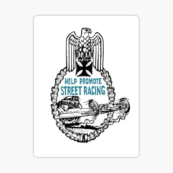 "Help Promote Street Racing" Sticker for Sale by Retrostickersnz ...