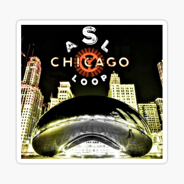"ASL Chicago Loop Logo" Sticker by deafplanetsoul | Redbubble