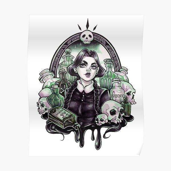 "Wednesday Addams - Poison" Poster by C-Yen | Redbubble