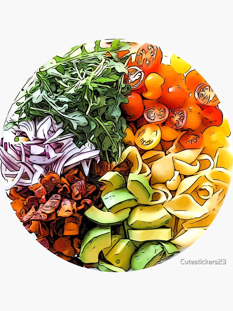 "Trendy Salad Sticker" Sticker for Sale by Cutestickers23 | Redbubble