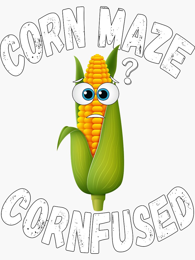 "Corn Maze Confused with a Corn Cob" Sticker for Sale by 4Craig | Redbubble