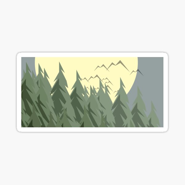 "Pines" Sticker by rendery | Redbubble