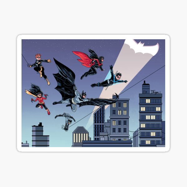 "batfam forever" Sticker for Sale by deantrippe | Redbubble