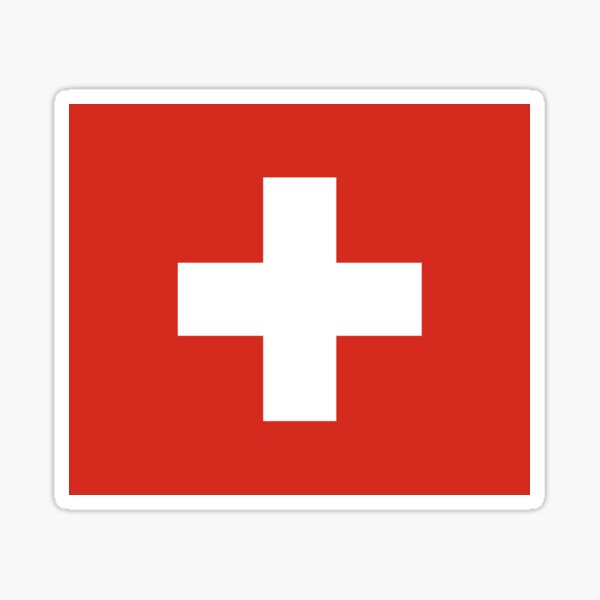 "Swiss Flag" Sticker for Sale by stickersandtees | Redbubble