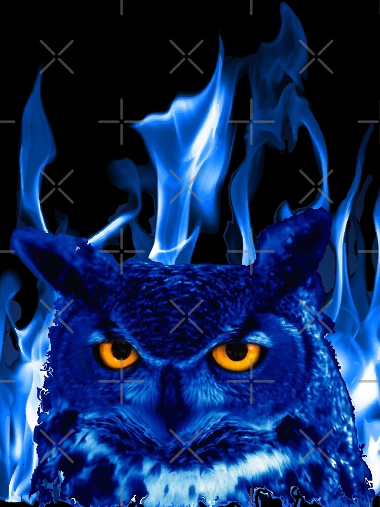 "THE BLUE FIRE OWL" A-Line Dress for Sale by johnnyssandart | Redbubble