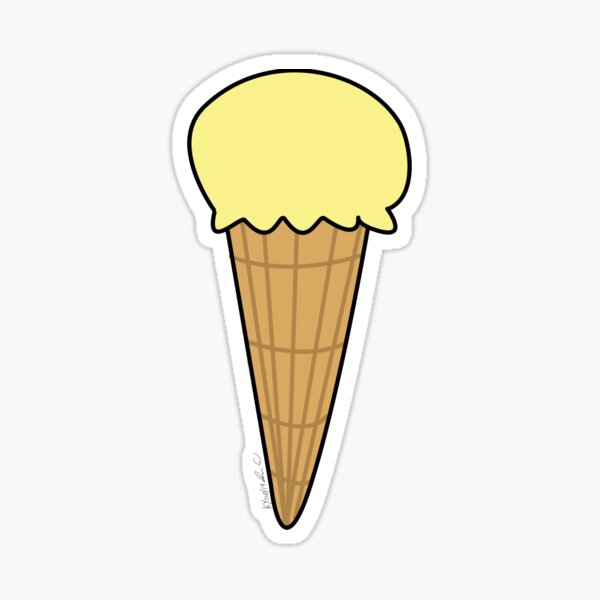 "Vanilla Ice Cream" Sticker by dominiccivilart | Redbubble