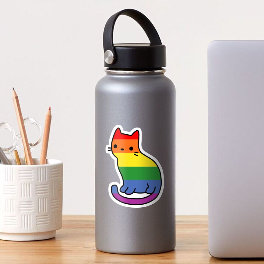"LGBT Cat sticker" Sticker for Sale by Harlequitmix | Redbubble