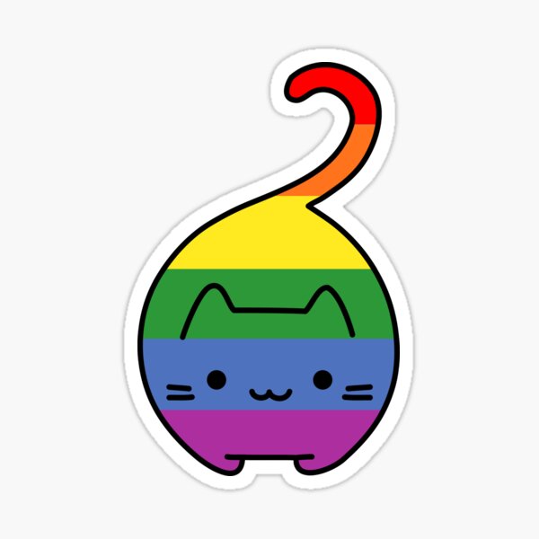 "LGBT Cat Sticker" Sticker by Harlequitmix | Redbubble