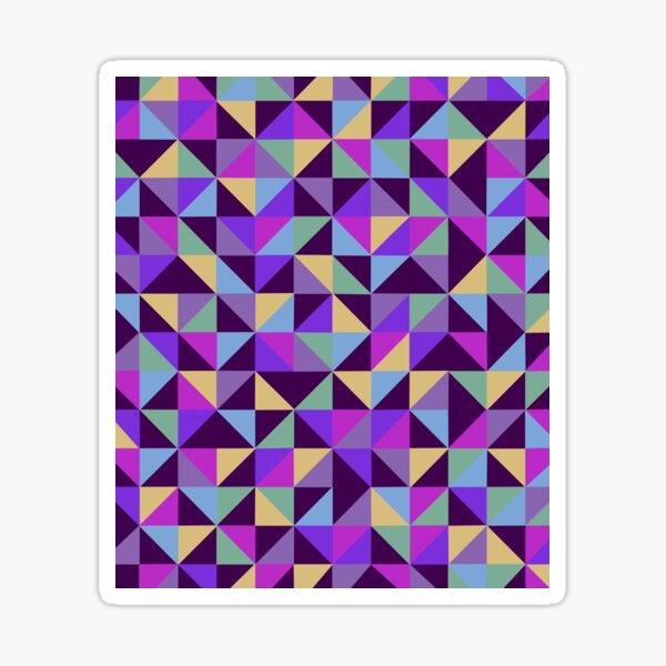"Geometric Shapes Pattern in Purple" Sticker for Sale by OneThreeSix ...