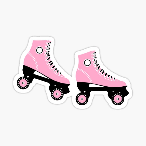 "Cute Retro Roller Skates" Sticker for Sale by kapotka | Redbubble