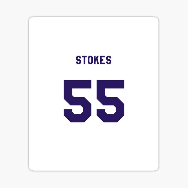"Stokes Number 55 Shirt" Sticker for Sale by FootballArcade | Redbubble