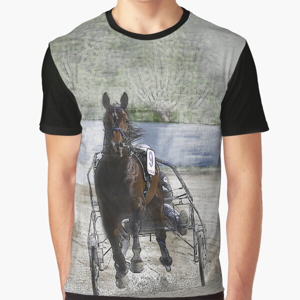 "harness horse cart racing 03" T-shirt for Sale by hottehue | Redbubble ...