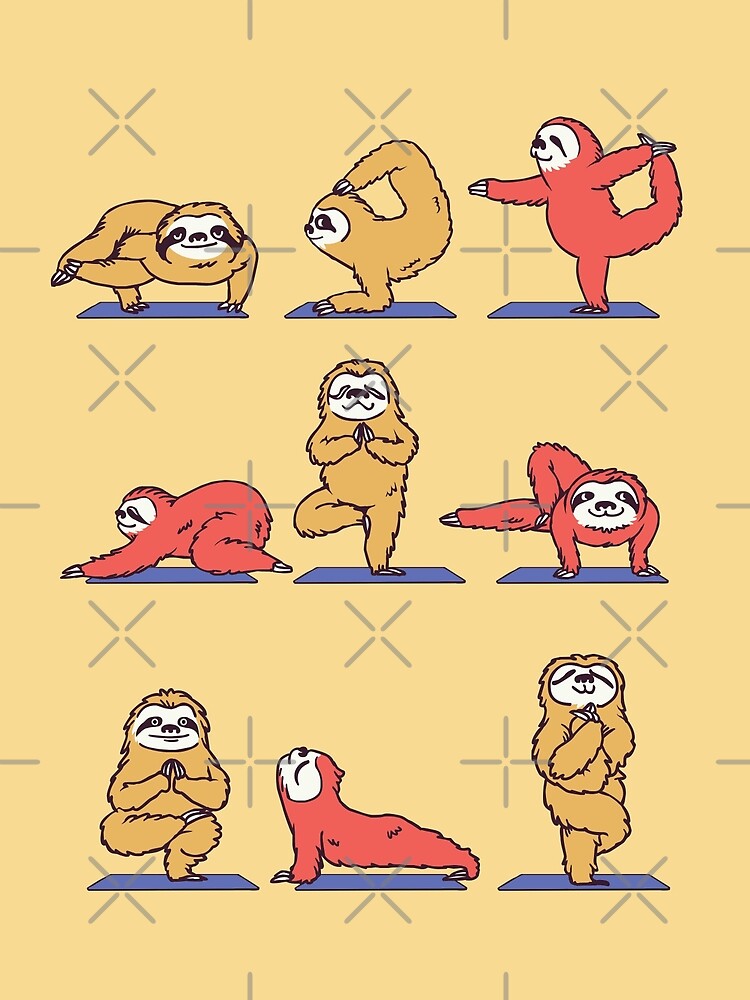"Sloth Yoga" Poster for Sale by Huebucket | Redbubble