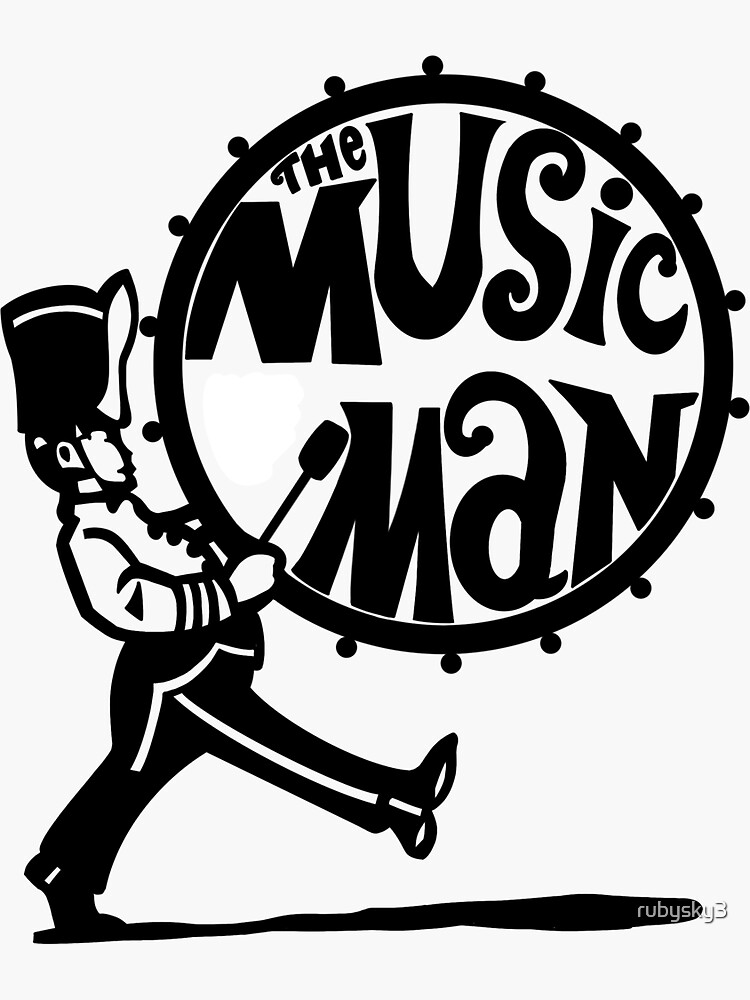 "The Music Man " Sticker for Sale by rubysky3 | Redbubble