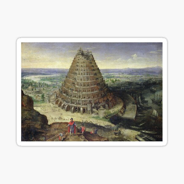 "Lucas Van Valckenborch - The Tower Of Babel" Sticker for Sale by ...