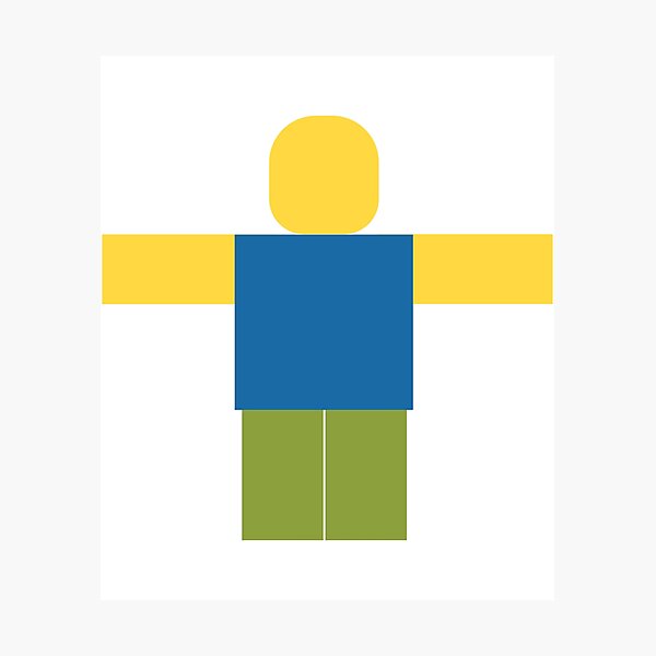 "Roblox Minimal Noob T-Pose" Photographic Print by jenr8d-designs | Redbubble