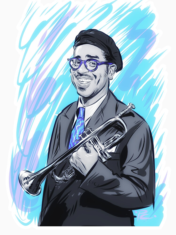 "Dizzy Gillespie - An illustration by Paul Cemmick " T-shirt for Sale by TIGERDAVER | Redbubble ...