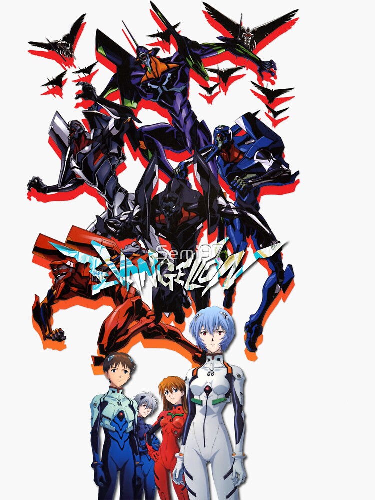 "NEON GENESIS EVANGELION" Sticker for Sale by Semi97 | Redbubble