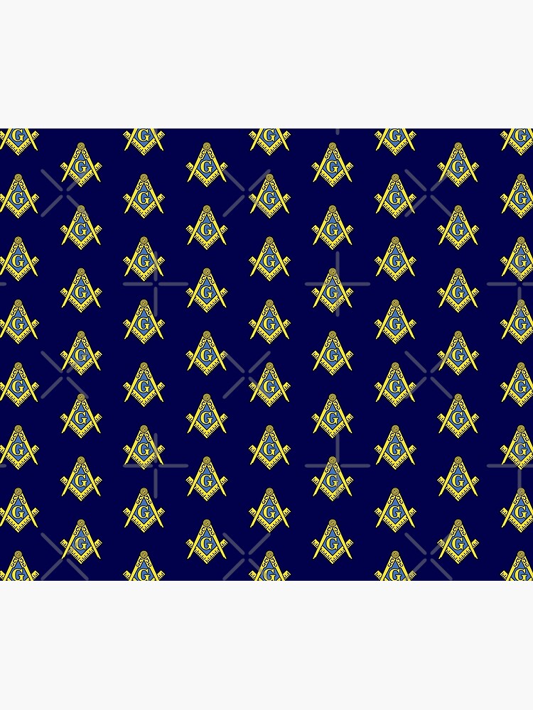 "Freemason Pattern Classic Square & Compass Masonic" Throw Blanket for ...