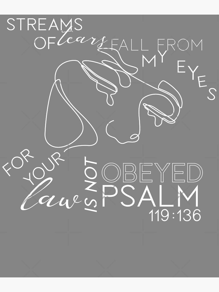 "Artistic Bible Verse Scripture Christian Line Art Psalm" Art Print for ...