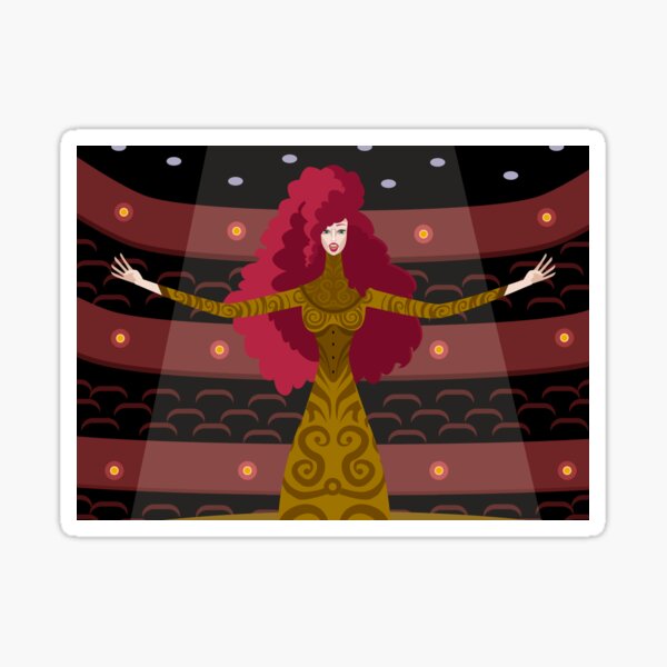"opera woman glamourous singer" Sticker for Sale by matintheworld ...