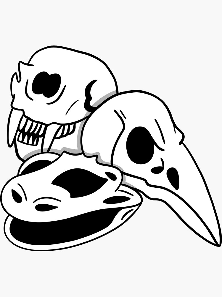 "Animal Skull Logo" Sticker for Sale by notbrandoon | Redbubble