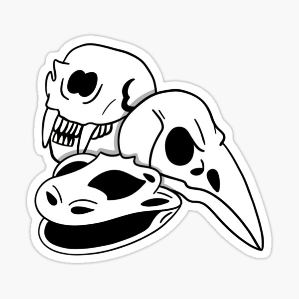 "Animal Skull Logo" Sticker for Sale by notbrandoon | Redbubble