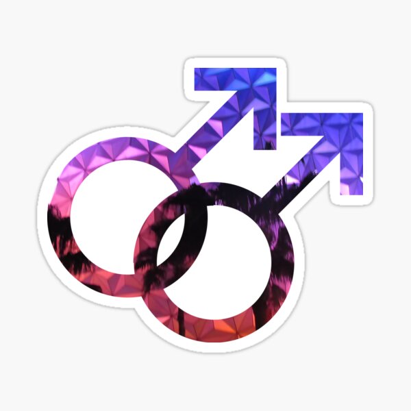"Bisexual Flag Aesthetic MLM Symbol" Sticker by ryepickett | Redbubble