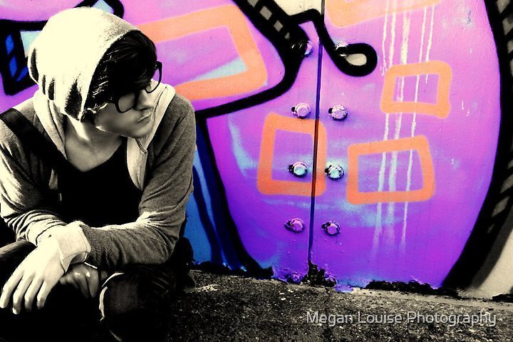 "graffiti wall, artistic, model" by Megan Louise Photography | Redbubble