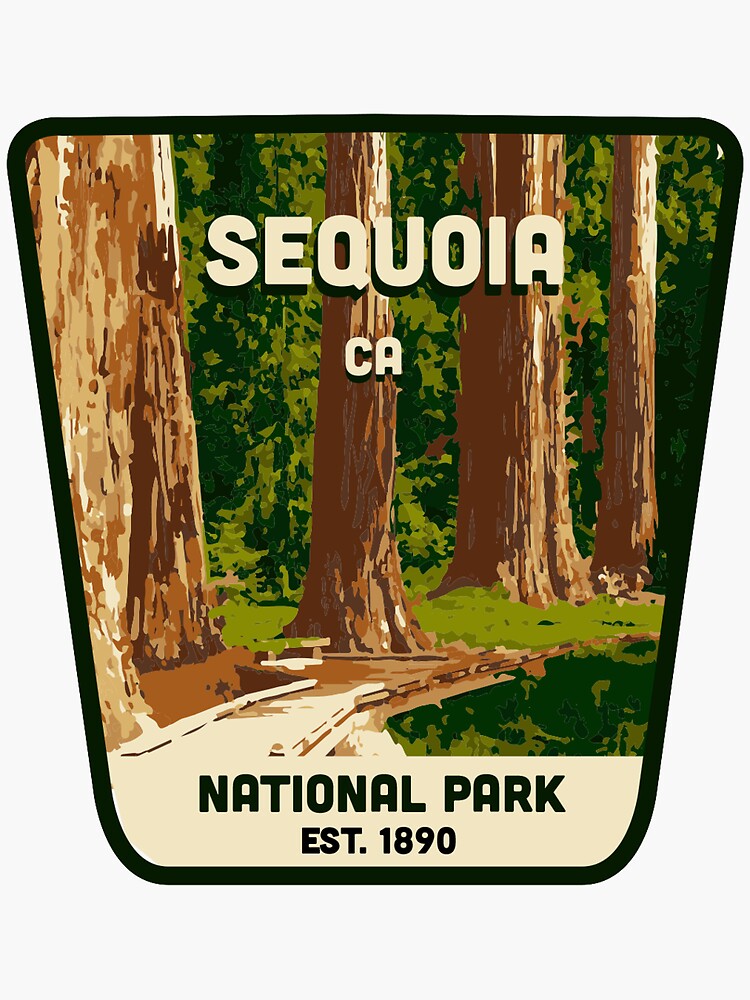"Sequoia National Park Sticker" Sticker for Sale by emmbarclay | Redbubble