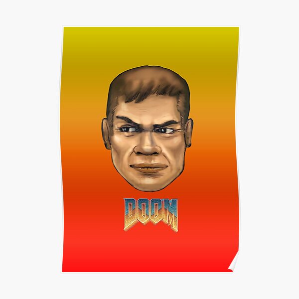 "Doomguy remade" Poster by hasandeniz | Redbubble